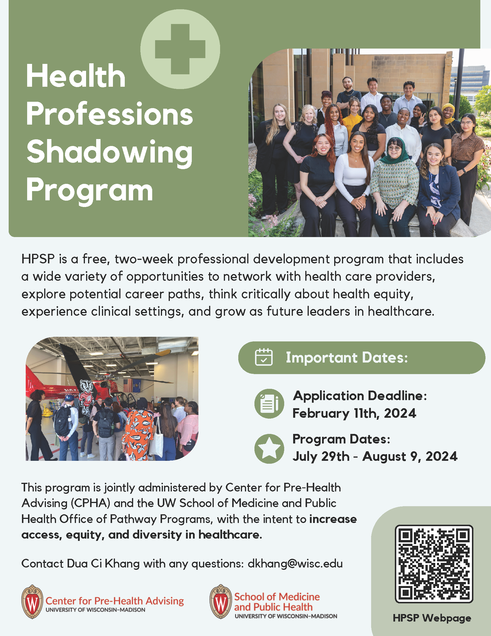 Health Professions Shadowing Program (HPSP) applications are now open! – Nutritional Sciences